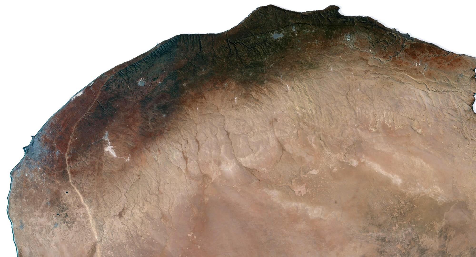 Libya Terrain Map - 3D Model by Shustrik