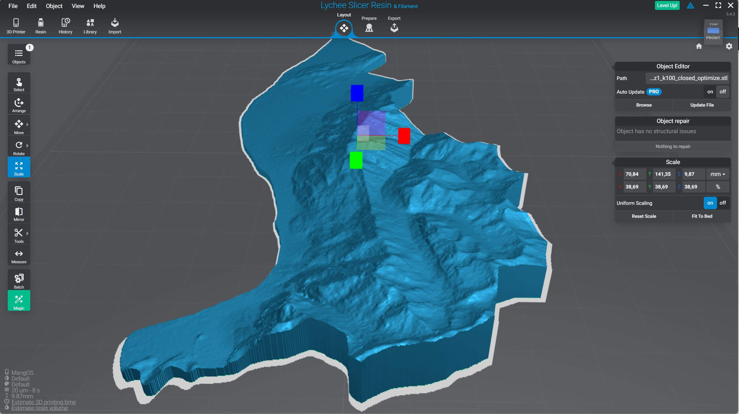 Liechtenstein Terrain for CNC, Printing and Design - 3D Model by Shustrik