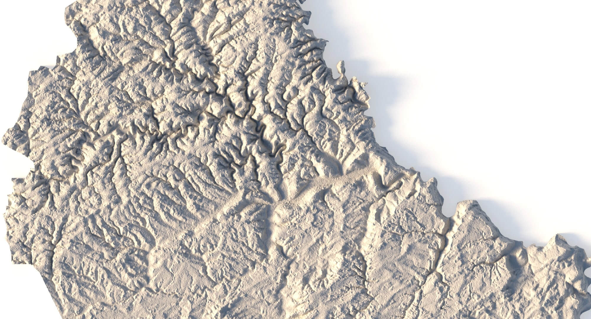 Luxembourg Terrain for CNC, Printing and Design - 3D Model by Shustrik