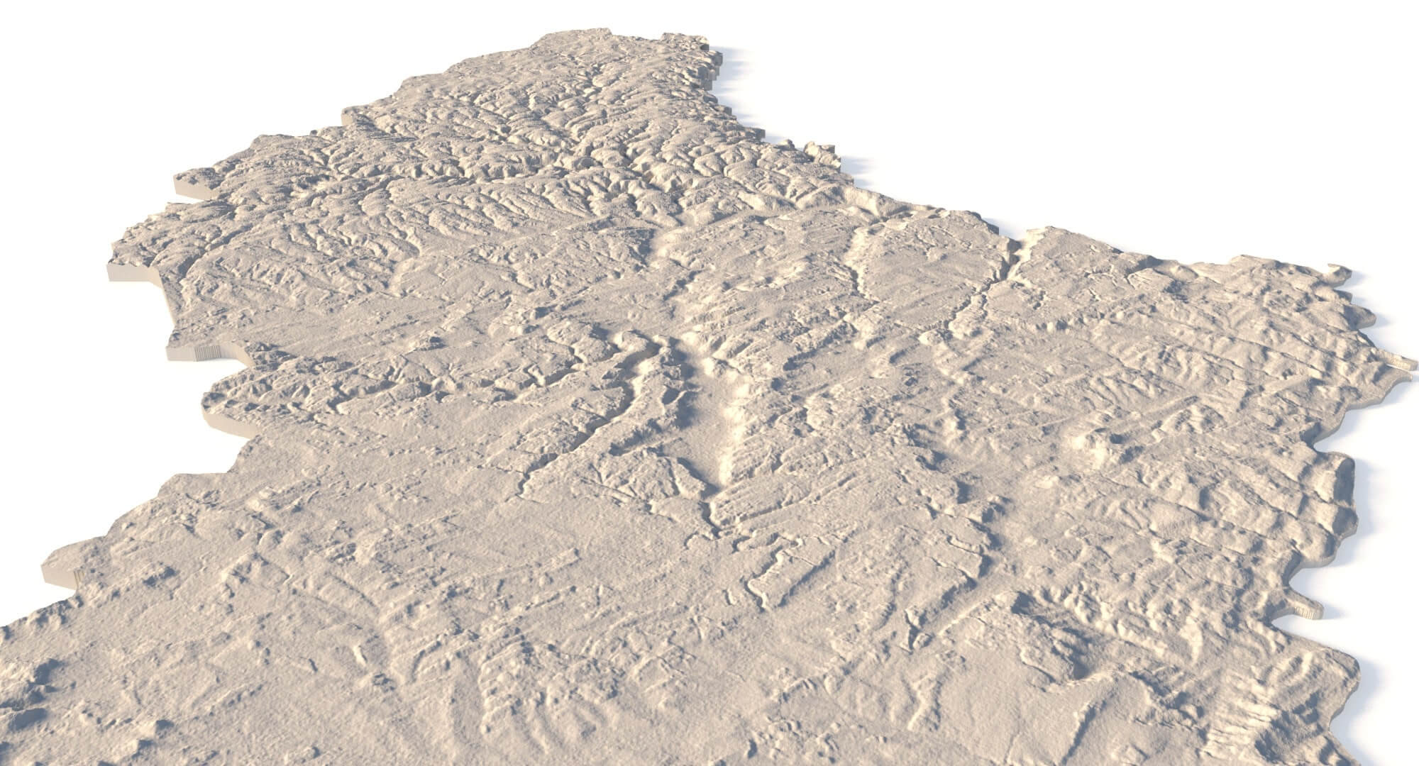 Luxembourg Terrain for CNC, Printing and Design - 3D Model by Shustrik