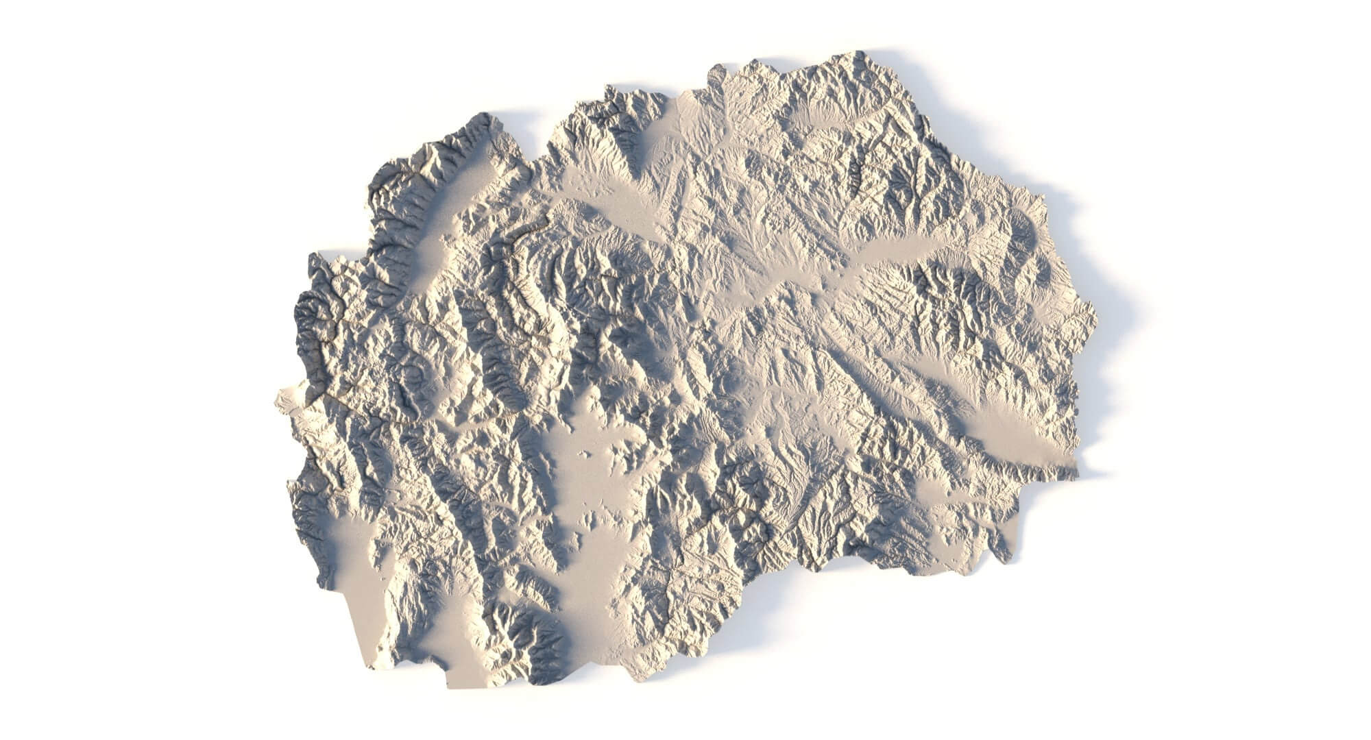 Macedonia Terrain for CNC, Printing and Design - 3D Model by Shustrik