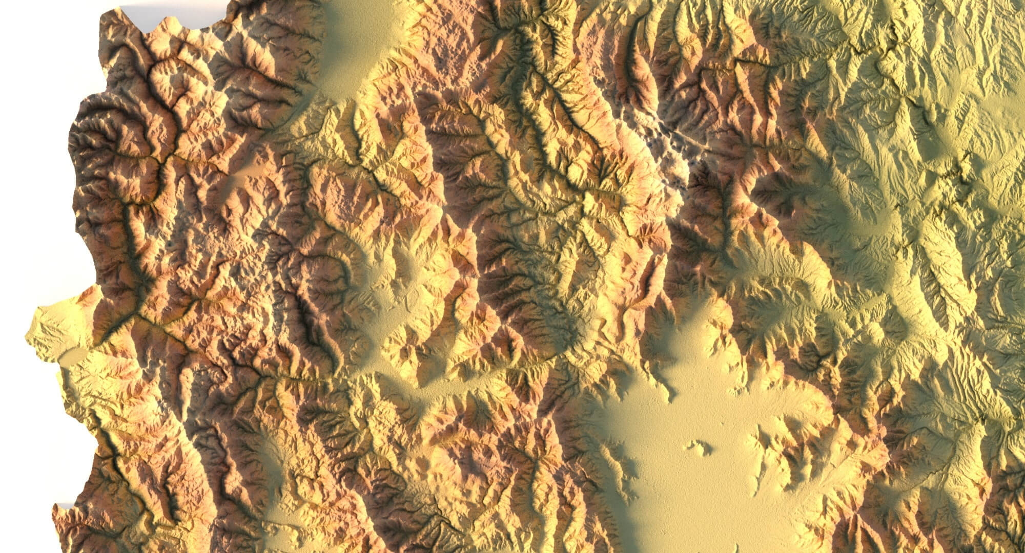 Macedonia Terrain for CNC, Printing and Design - 3D Print Model by Shustrik