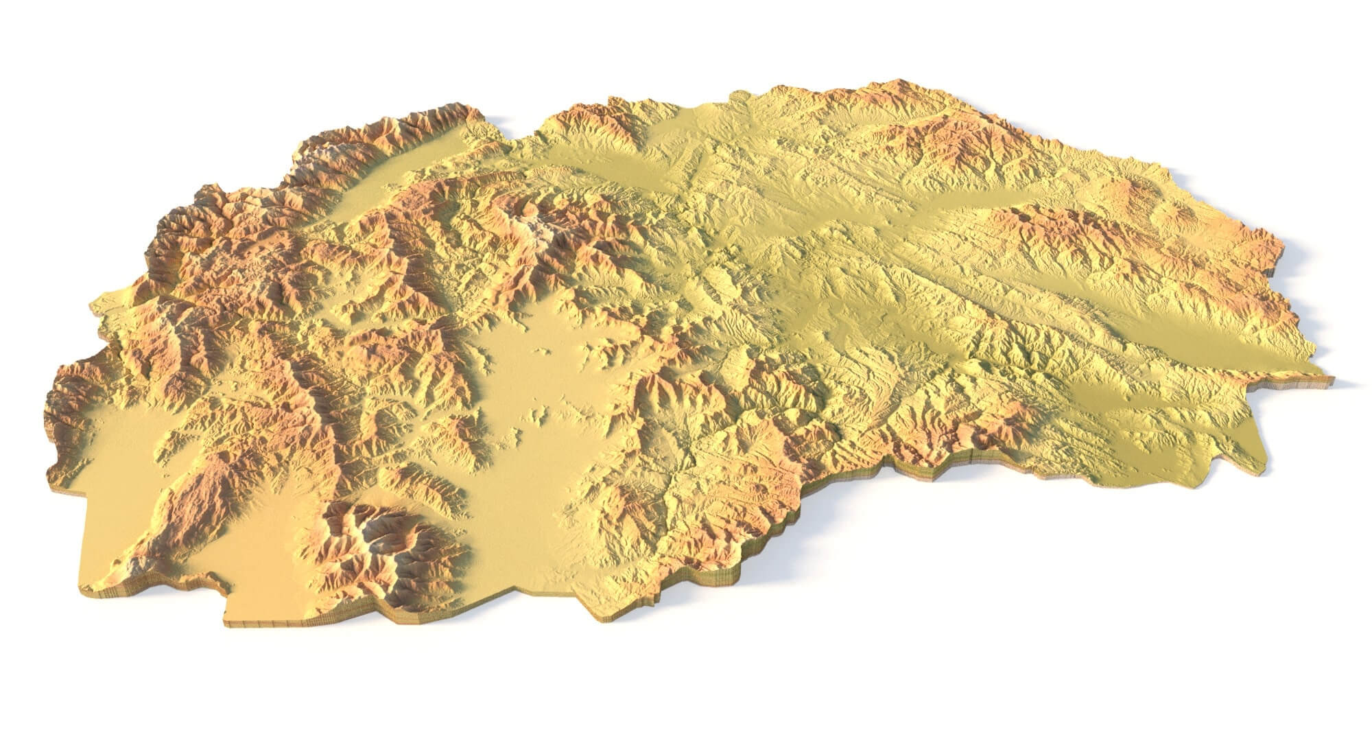 Macedonia Terrain for CNC, Printing and Design - 3D Print Model by Shustrik