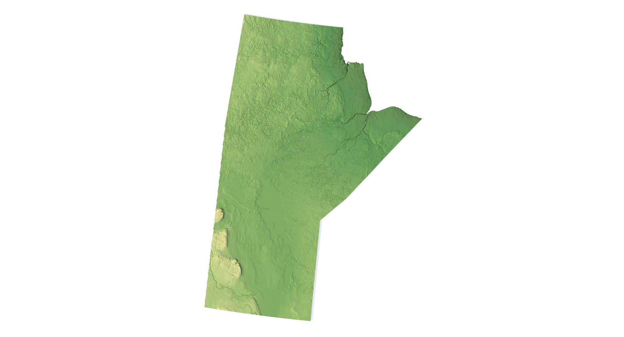 Manitoba Terrain 3D Map by Shustrik