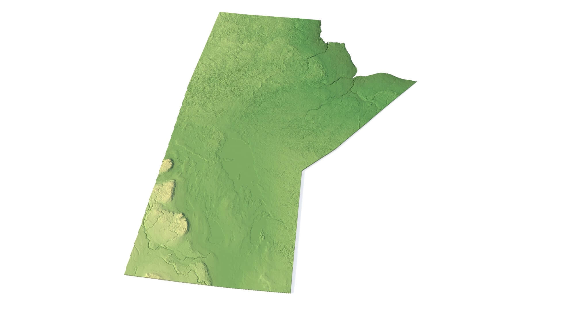 Manitoba Terrain 3D Map by Shustrik