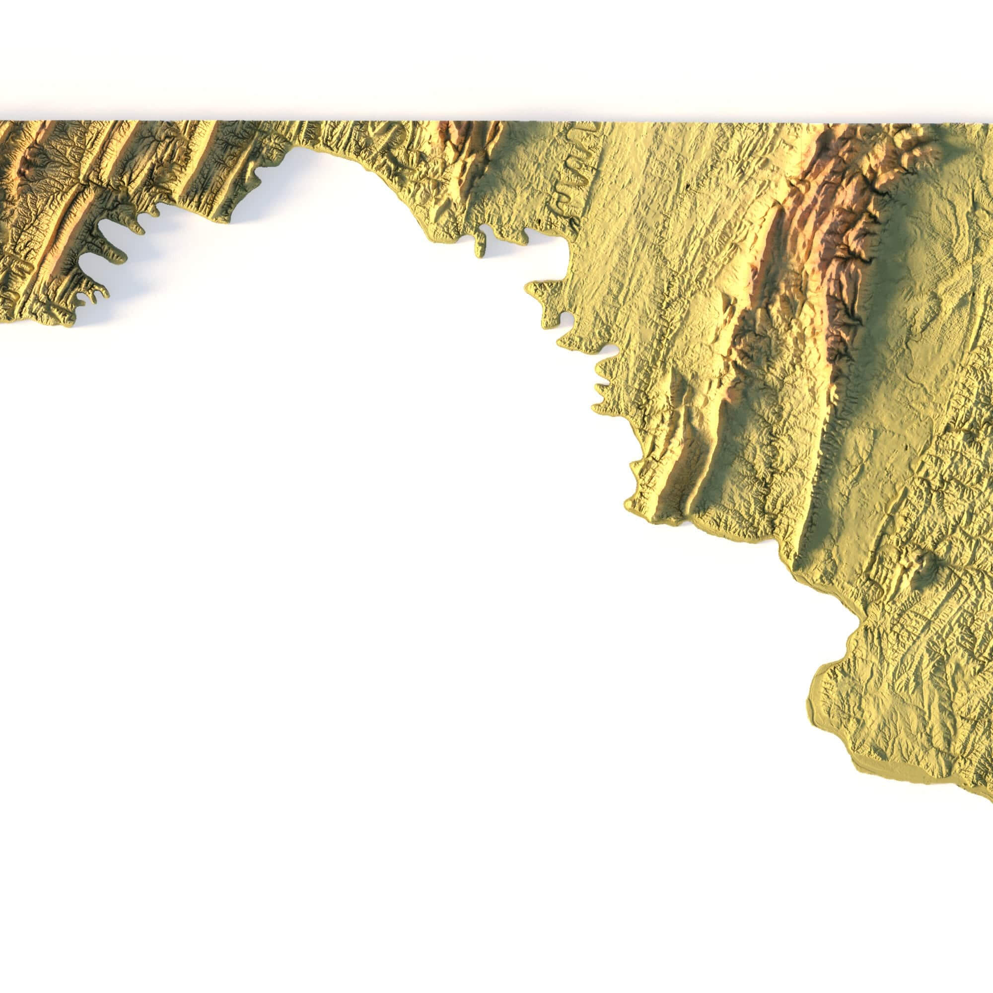 Maryland Topographic Map Stl Model by Shustrik