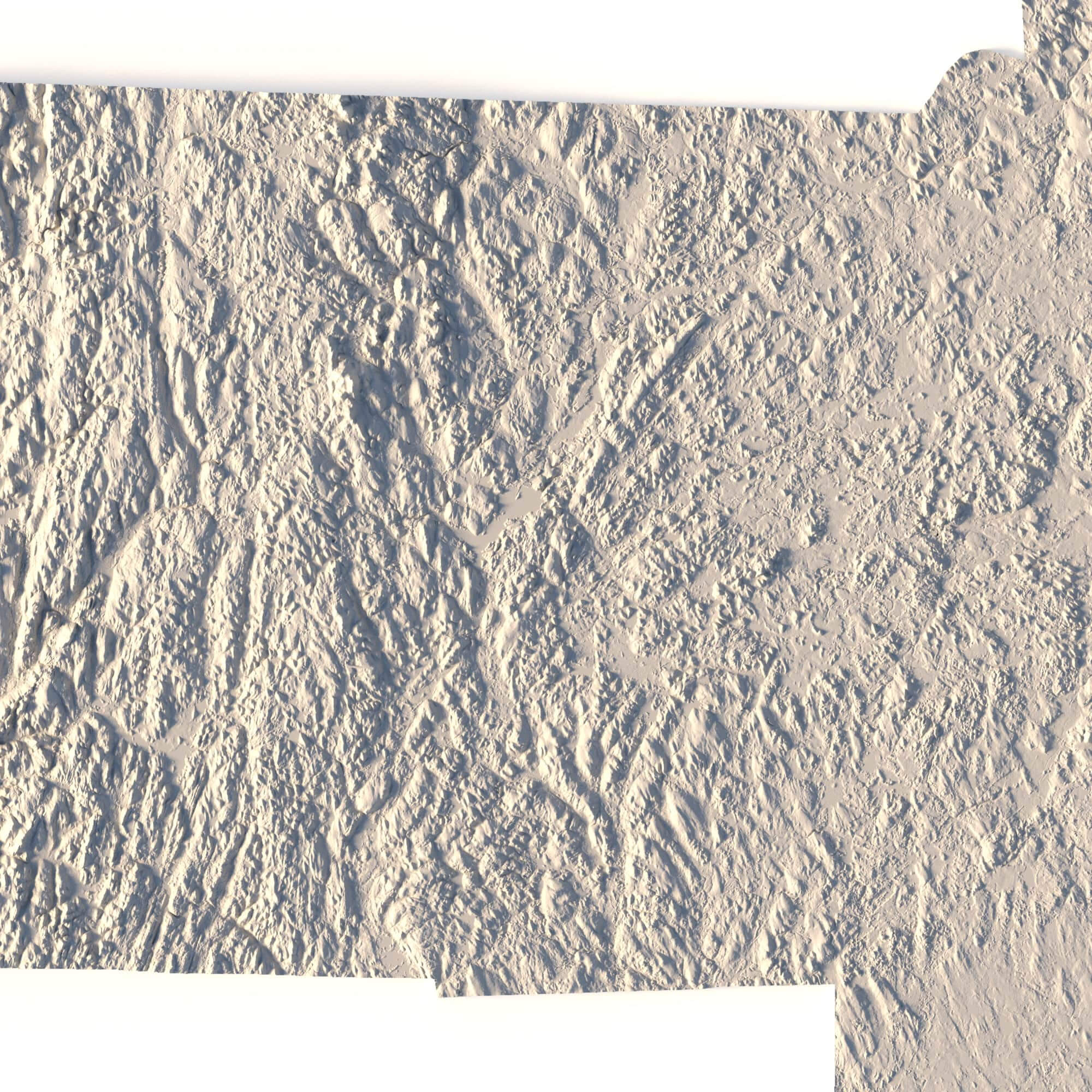 Massachusetts Topographic Map Stl Model by Shustrik