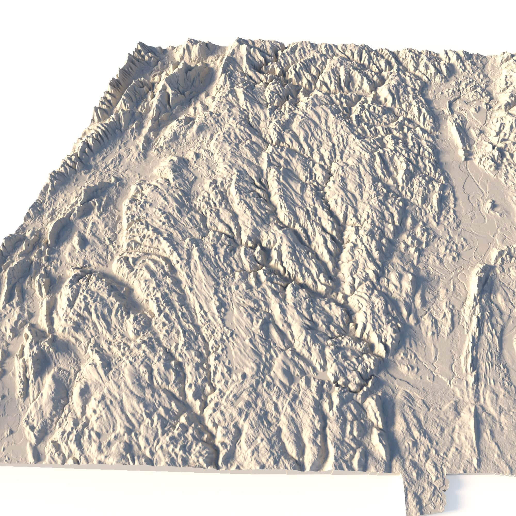 Massachusetts Topographic Map Stl Model by Shustrik