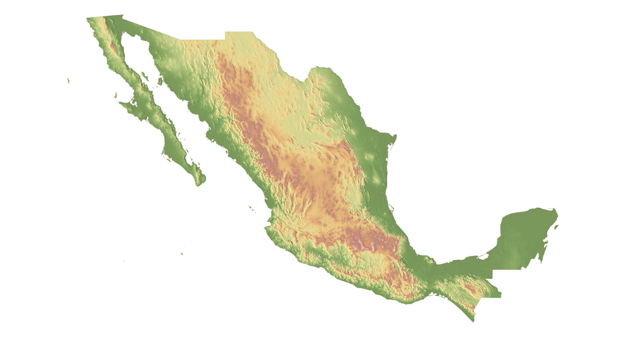 Mexico Terrain 3D Map by Shustrik
