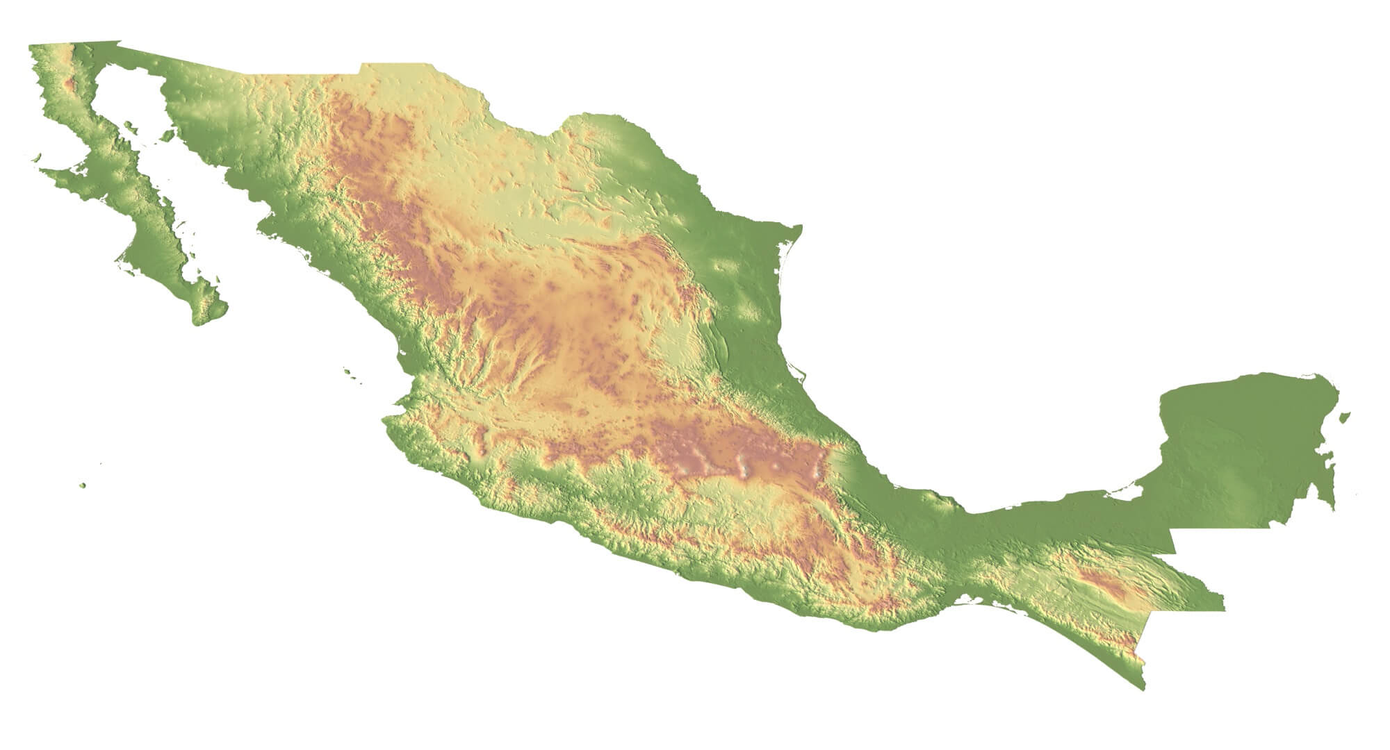Mexico Terrain 3D Map by Shustrik