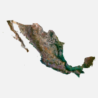 Mexico Terrain 3D Map by Shustrik