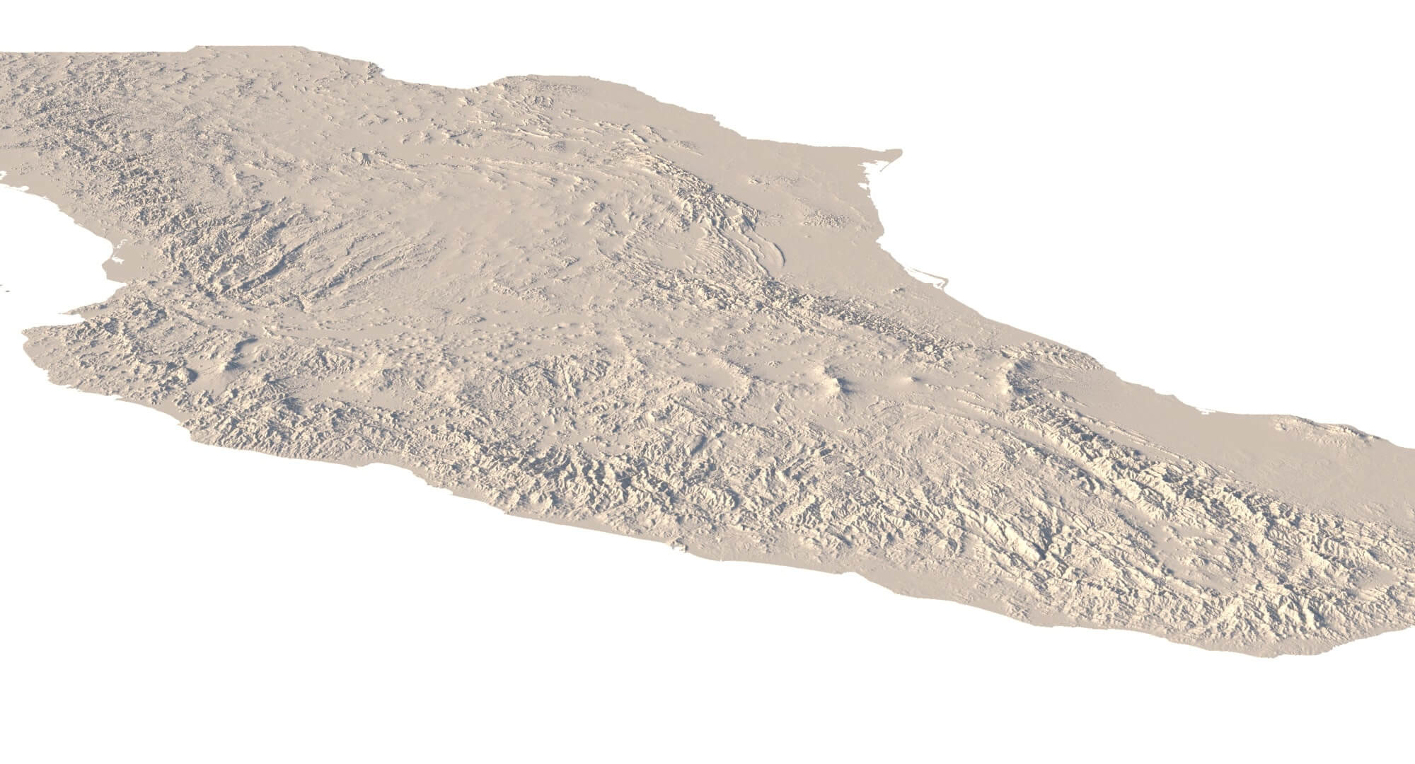 Mexico Terrain for CNC, Printing and Design - 3D Model by Shustrik