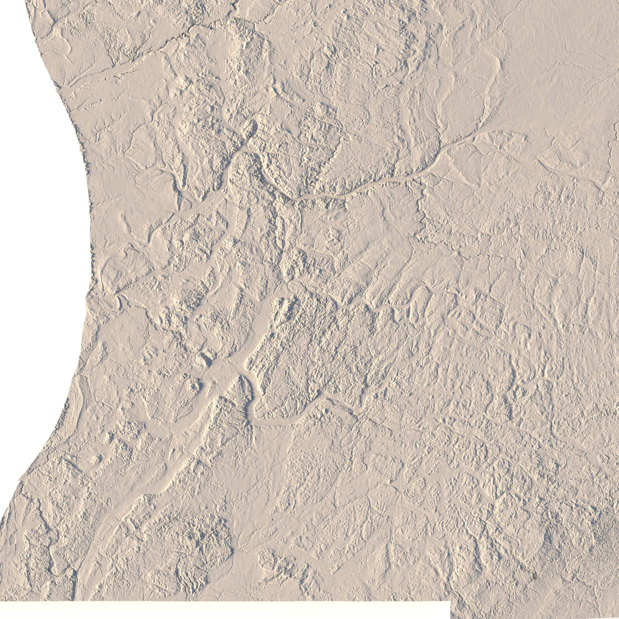 Michigan Topographic Map Stl Model by Shustrik