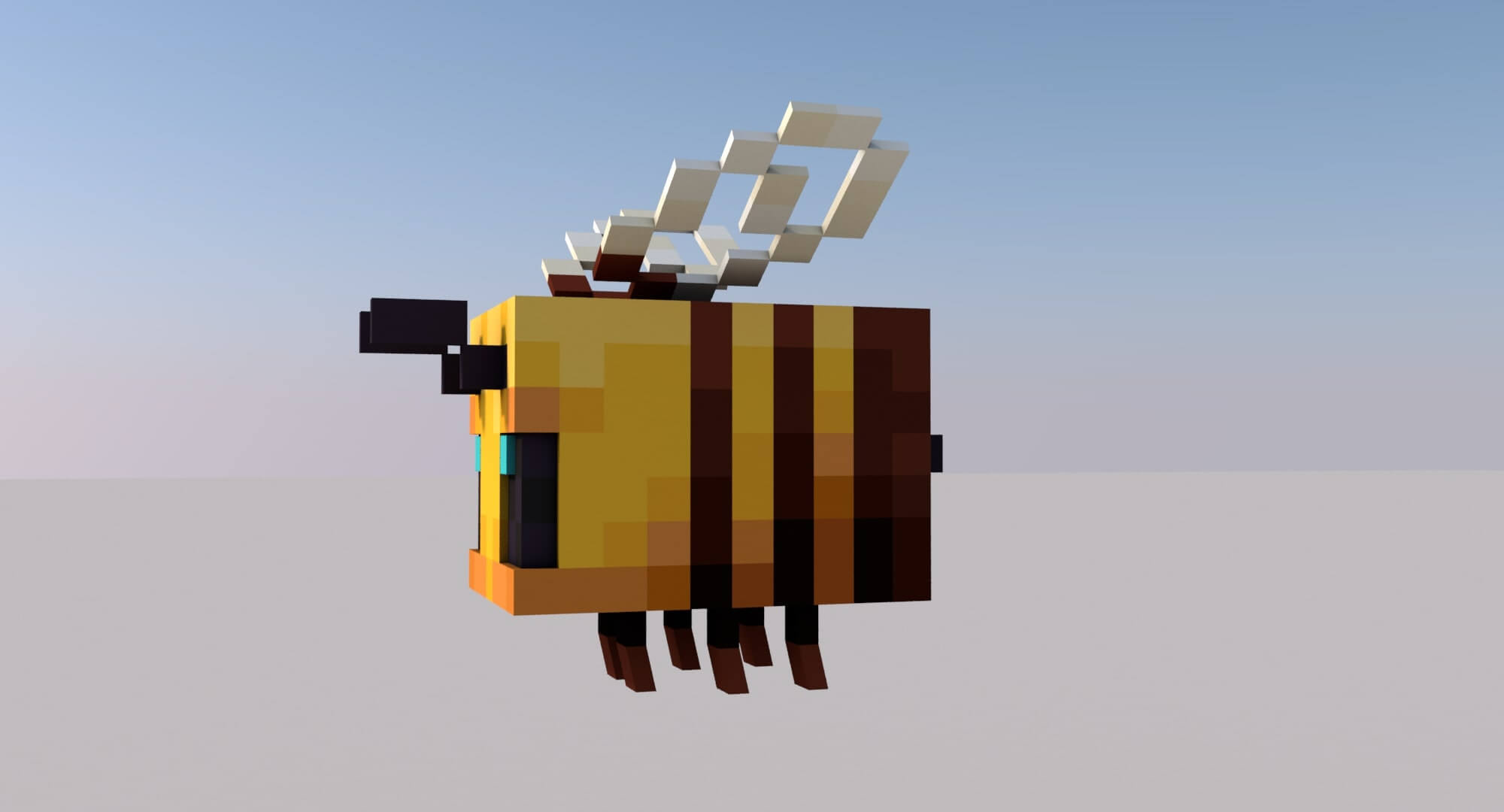 Minecraft Bee for Printing and Design - 3D Model by Shustrik