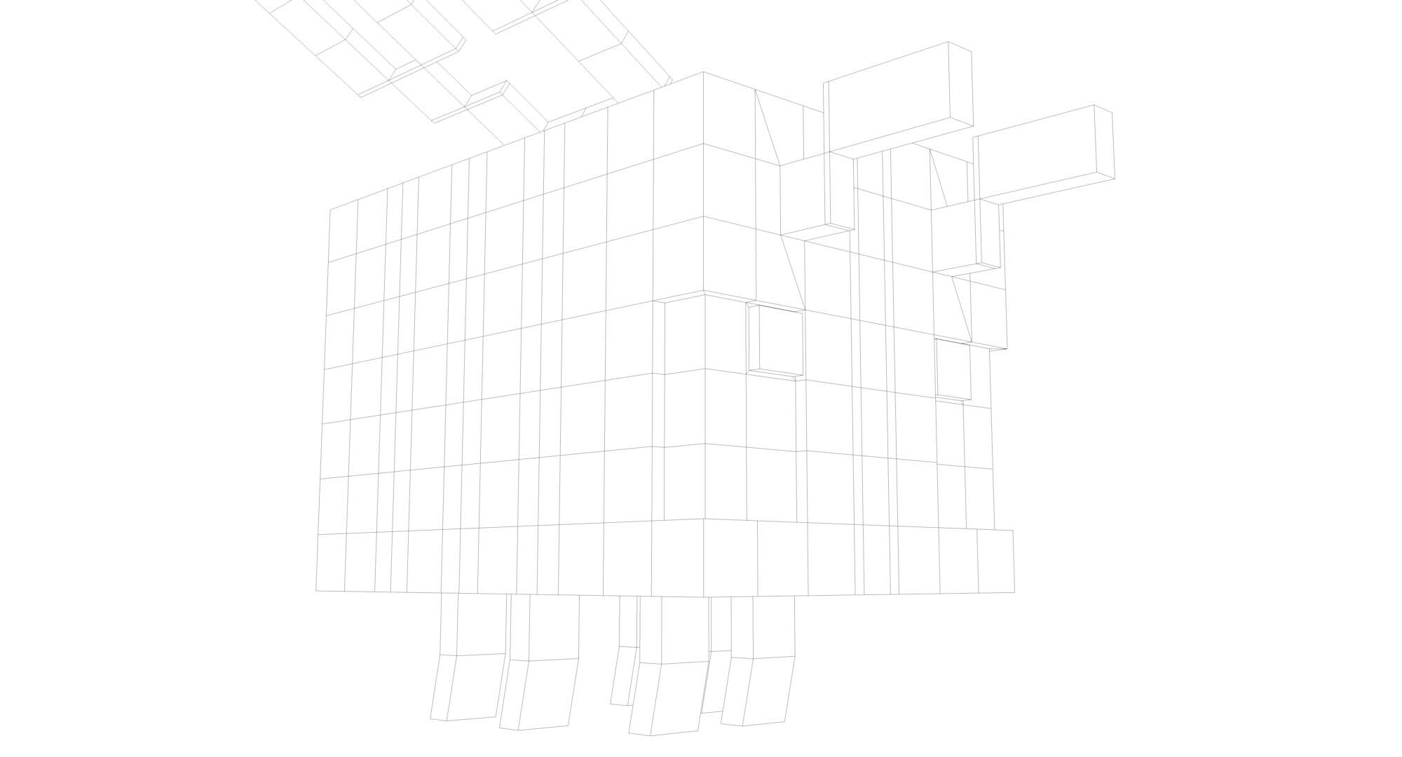 Minecraft Bee for Printing and Design - 3D Model by Shustrik