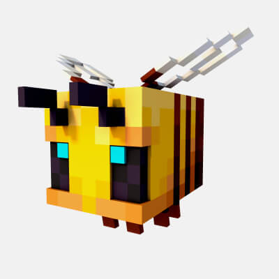 Minecraft Bee for Printing and Design - 3D Model by Shustrik