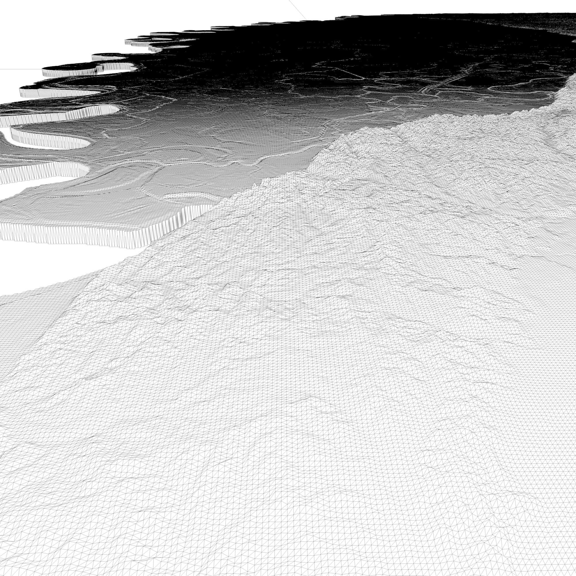 Mississippi Topographic Map Stl Model by Shustrik