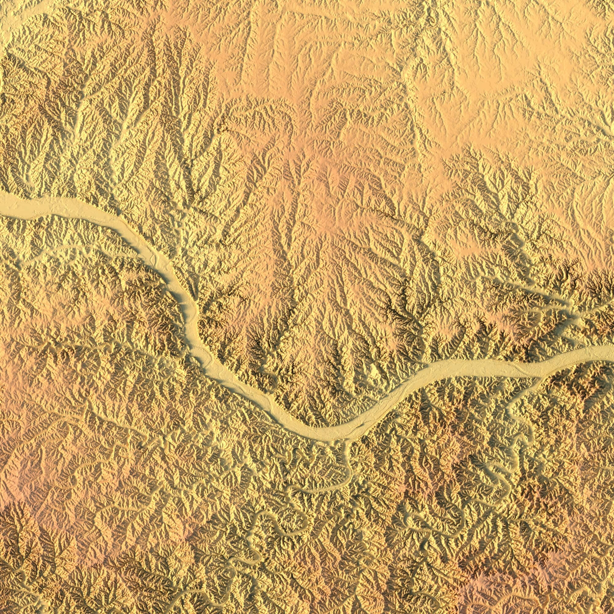 Missouri Topographic Map Stl Model by Shustrik