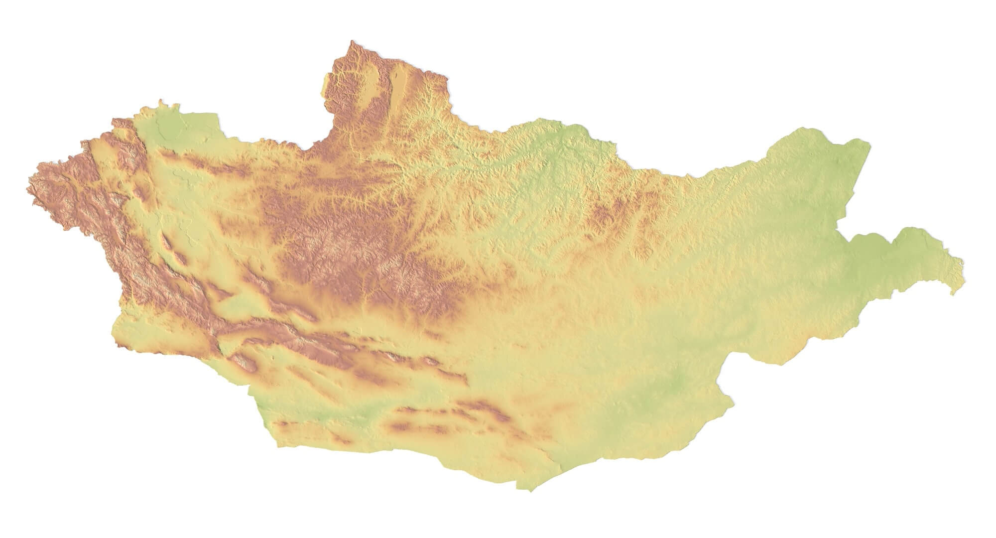 Mongolia Terrain 3D Map by Shustrik