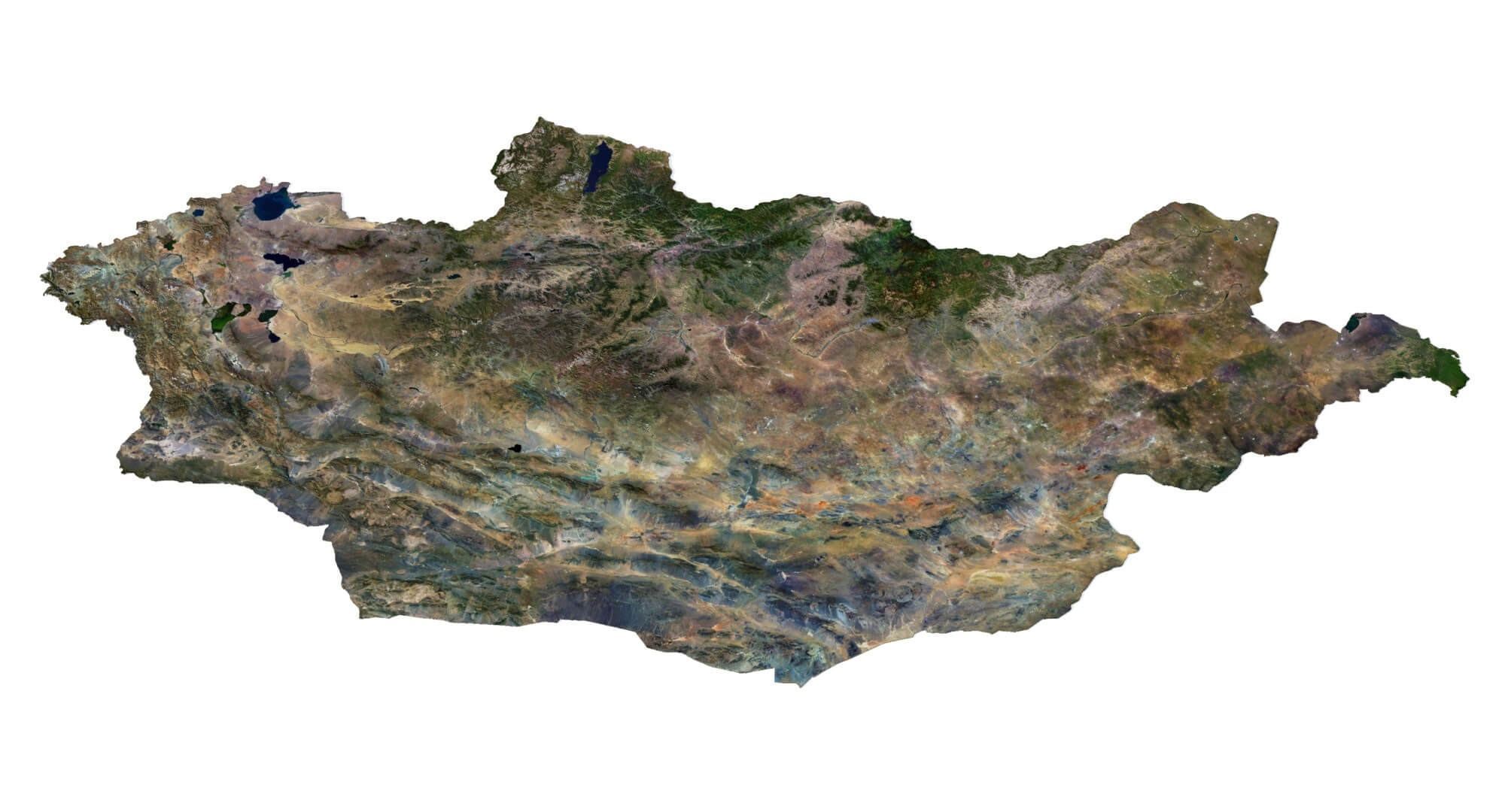Mongolia Terrain 3D Map by Shustrik