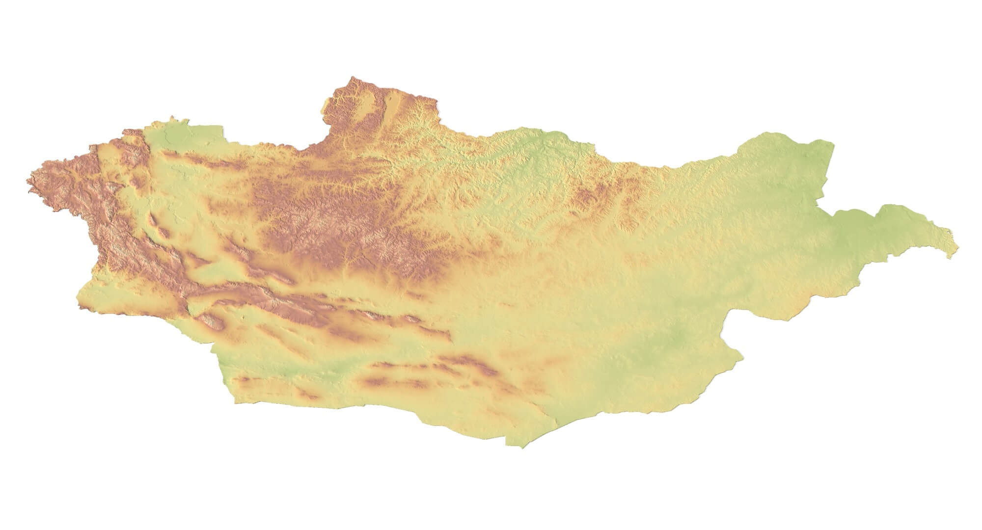 Mongolia Terrain 3D Map by Shustrik