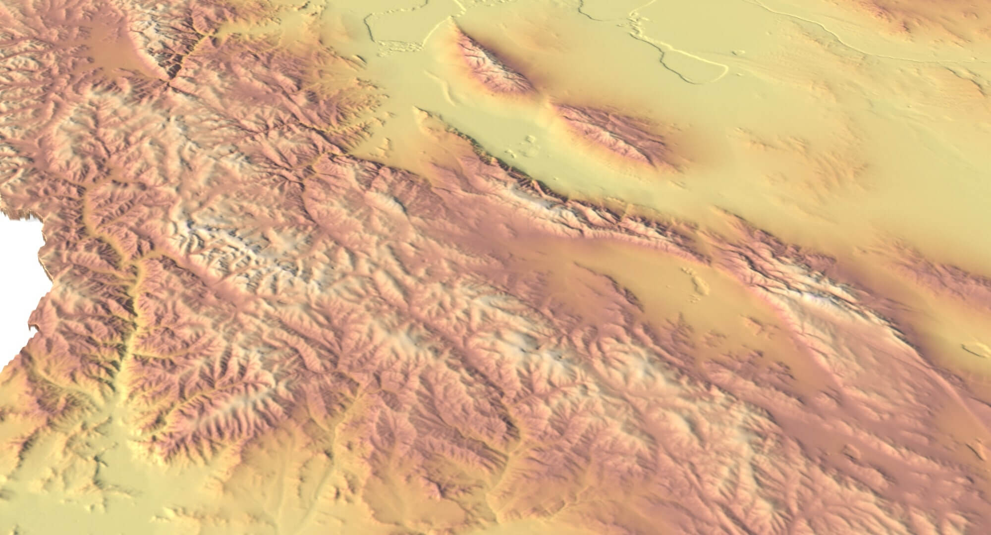Mongolia Terrain 3D Map by Shustrik