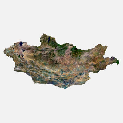 Mongolia Terrain 3D Map by Shustrik