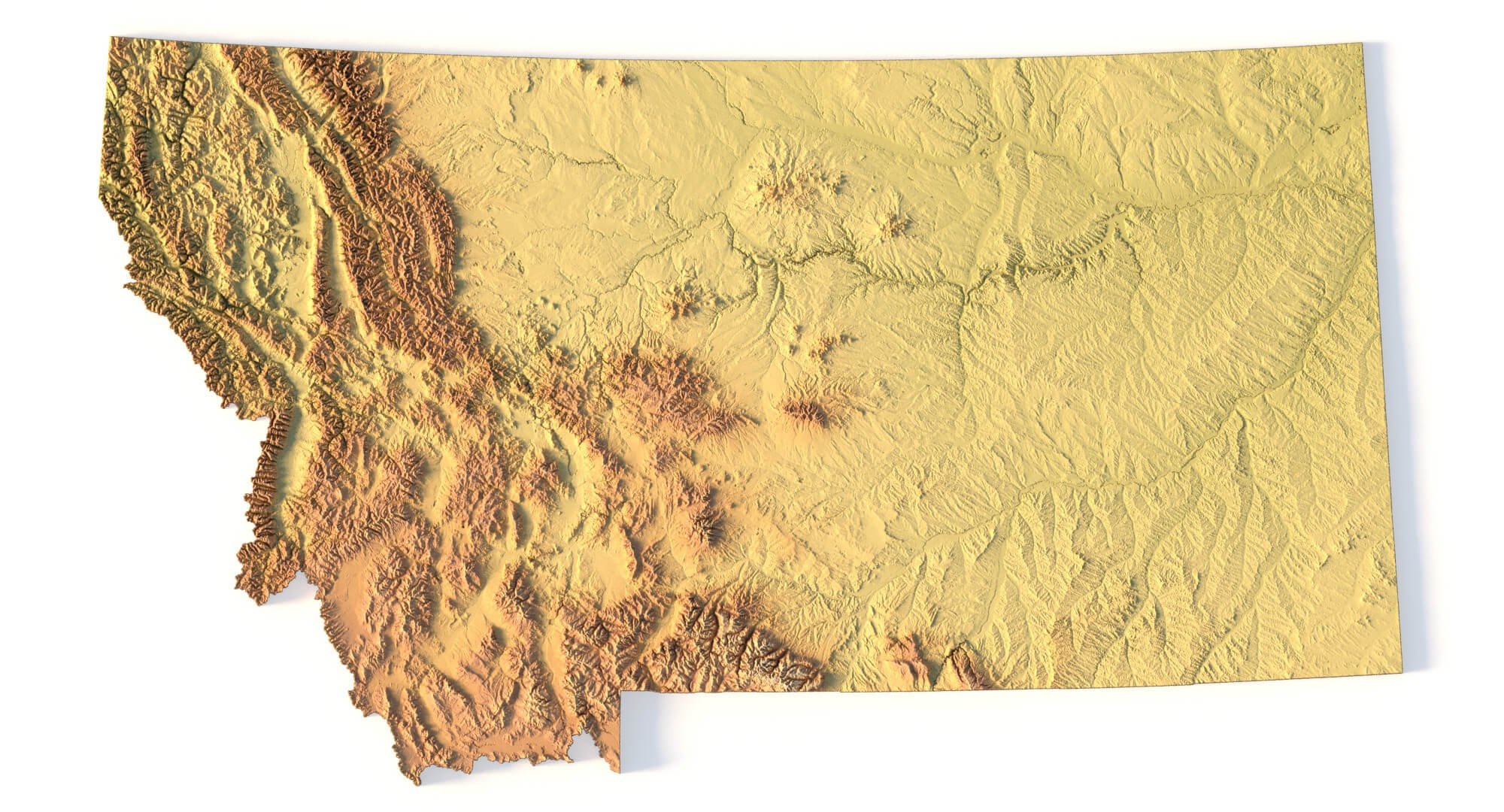 Montana Terrain - 3D Model by Shustrik