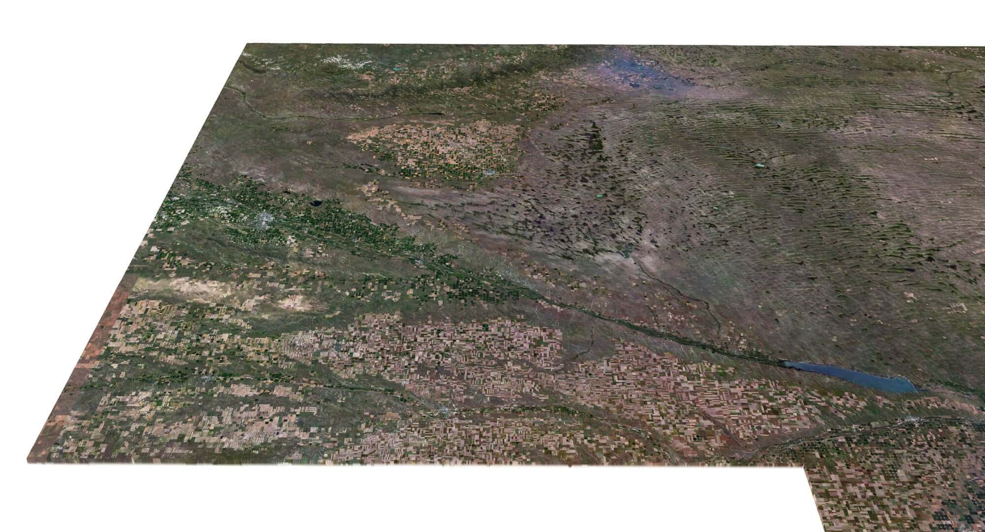 Nebraska State Terrain 3D Map by Shustrik