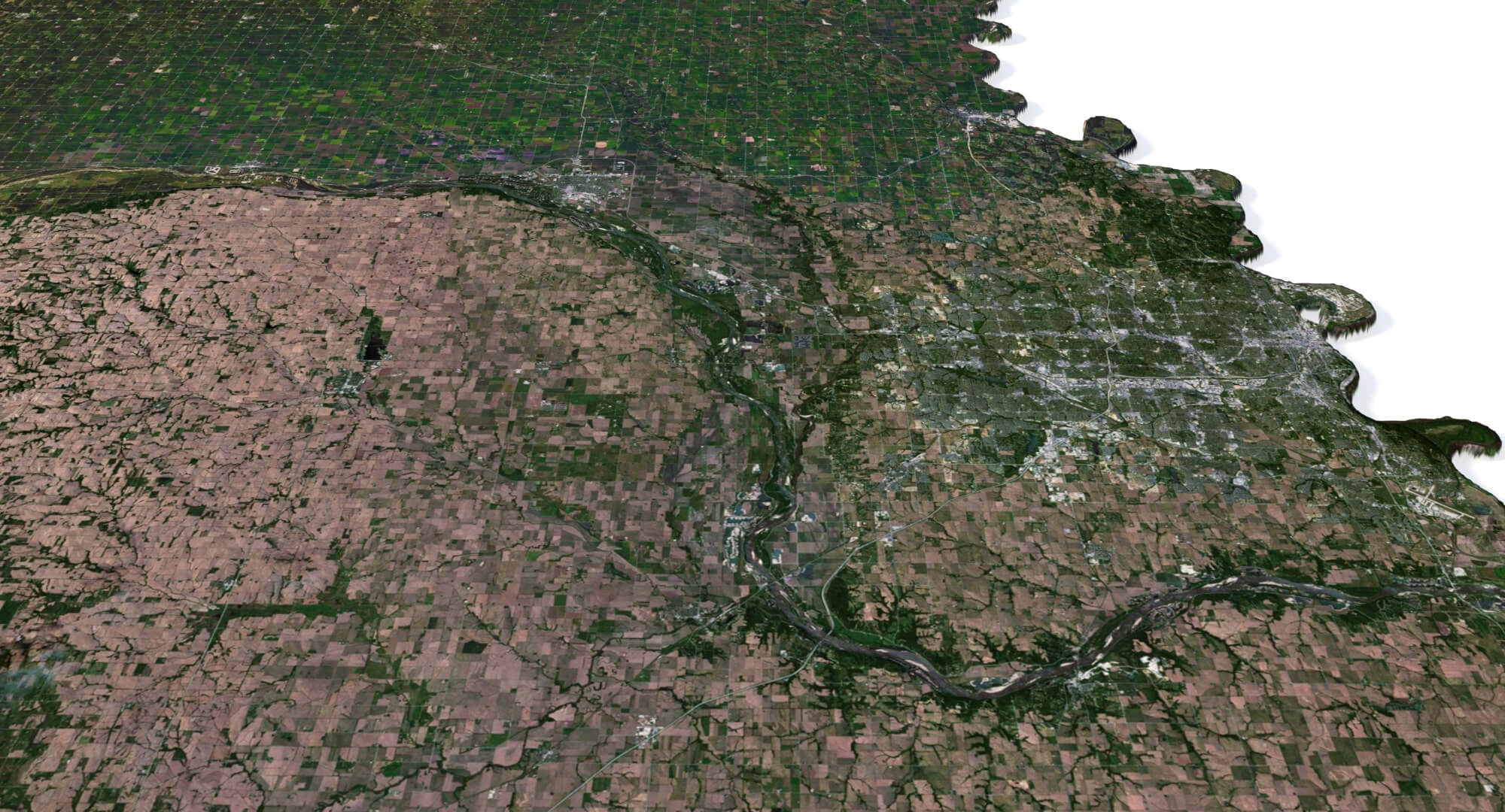 Nebraska State Terrain 3D Map by Shustrik