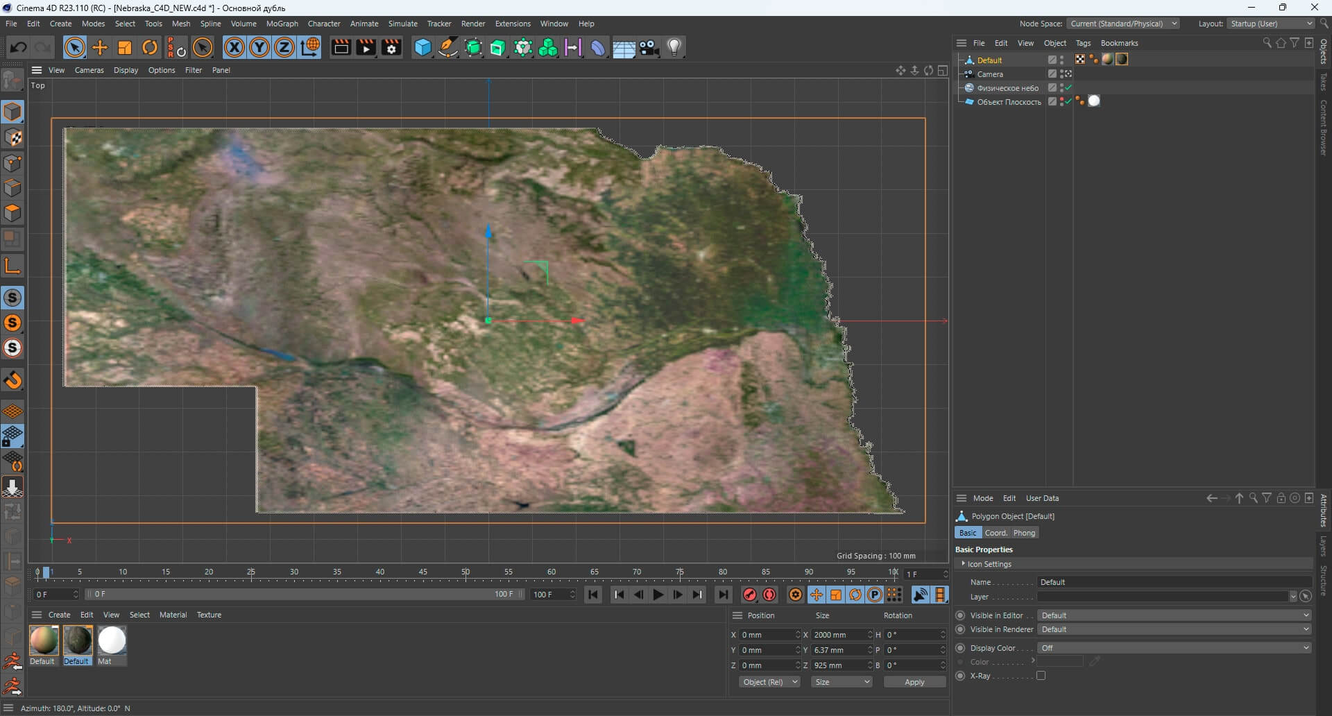 Nebraska State Terrain 3D Map by Shustrik