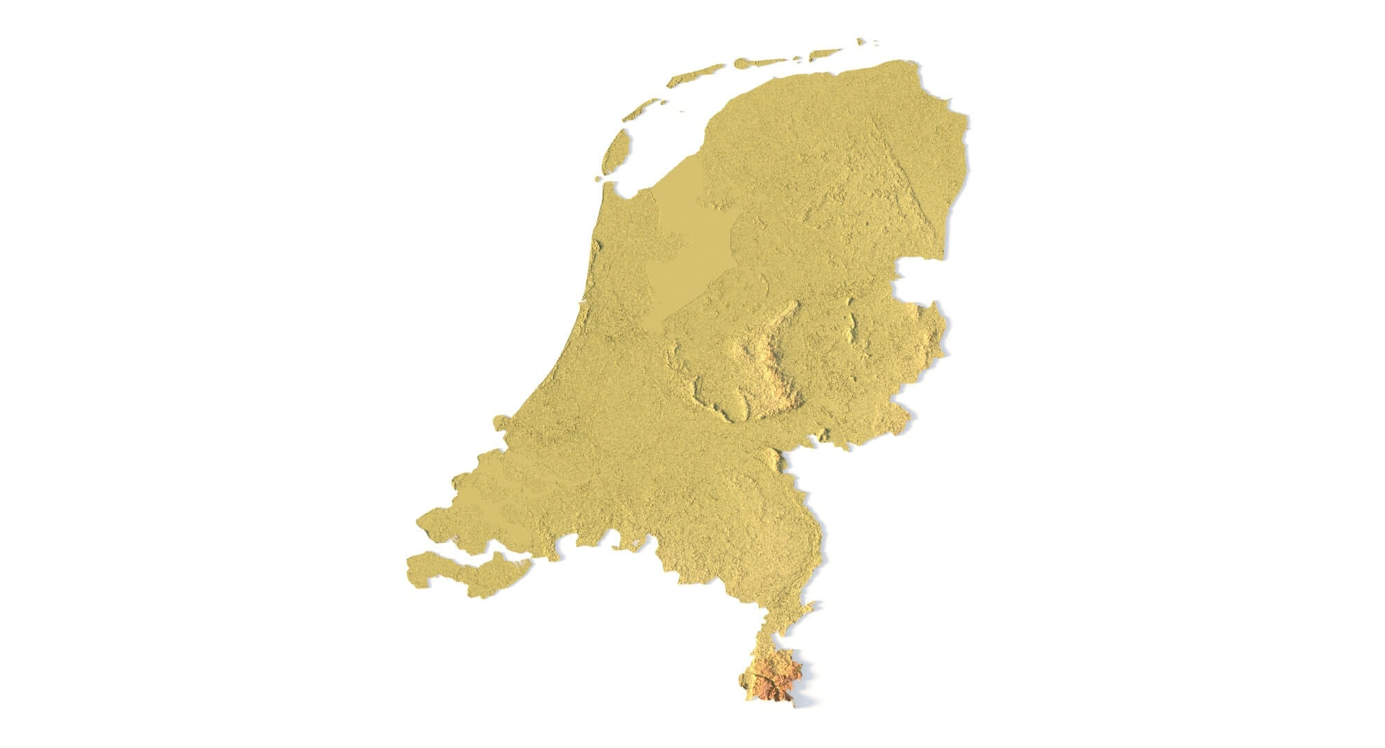 Netherlands Terrain for CNC, Printing and Design - 3D Model by Shustrik