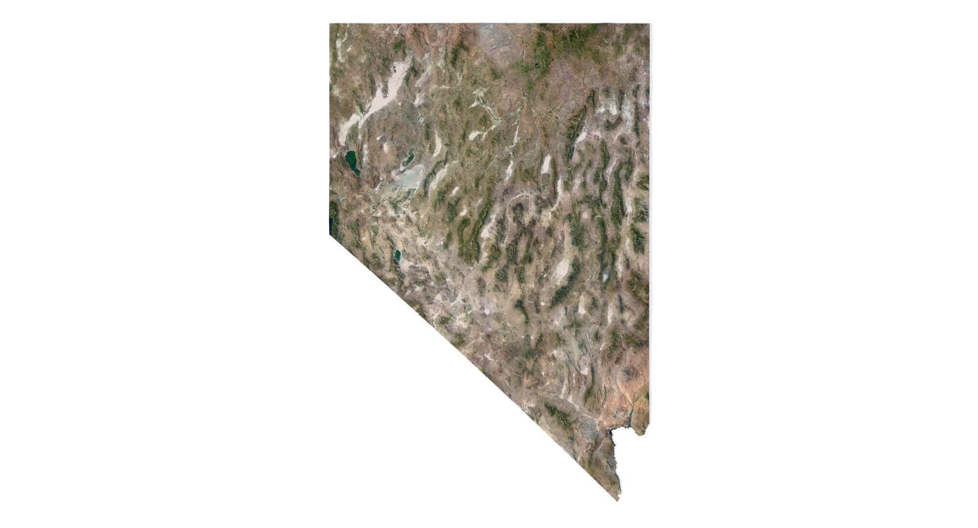 Nevada State Terrain 3D Map by Shustrik