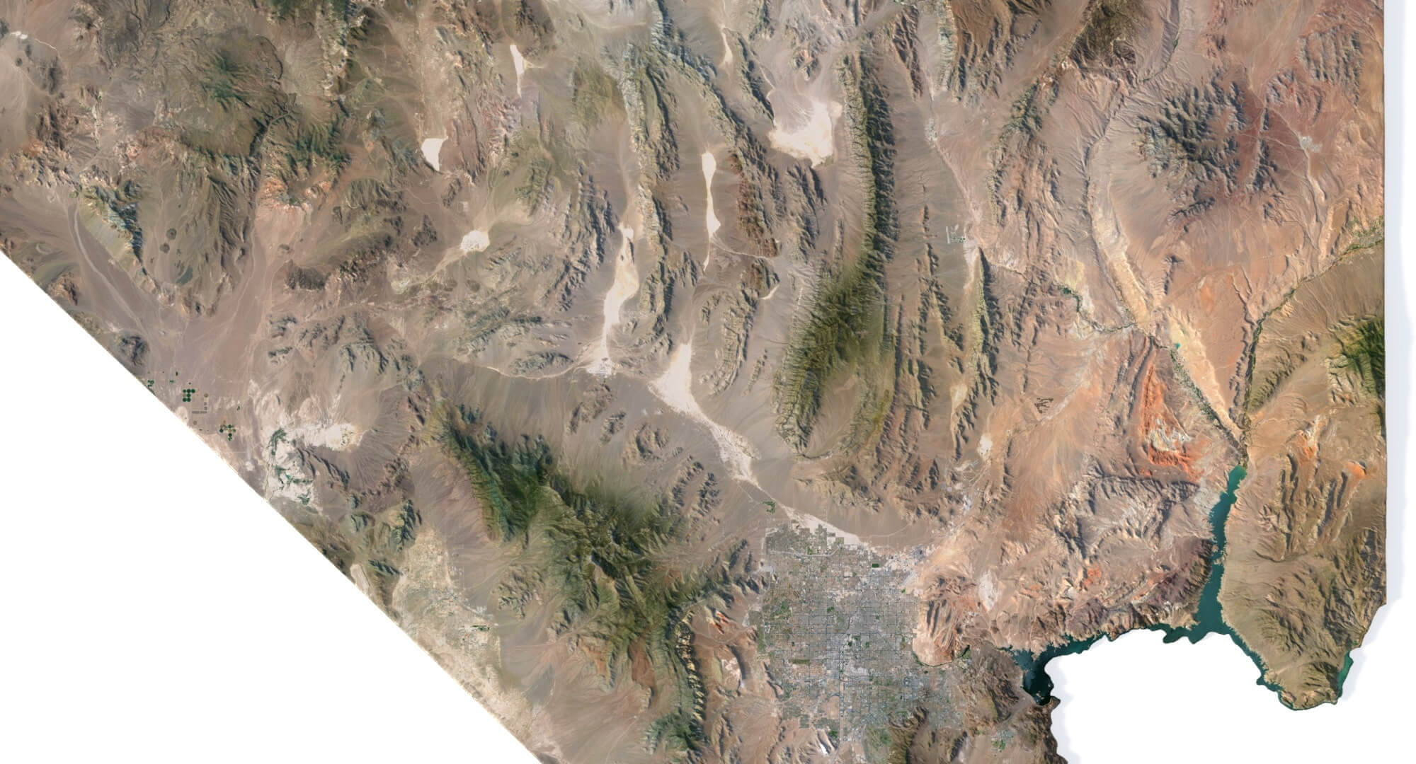 Nevada State Terrain 3D Map by Shustrik