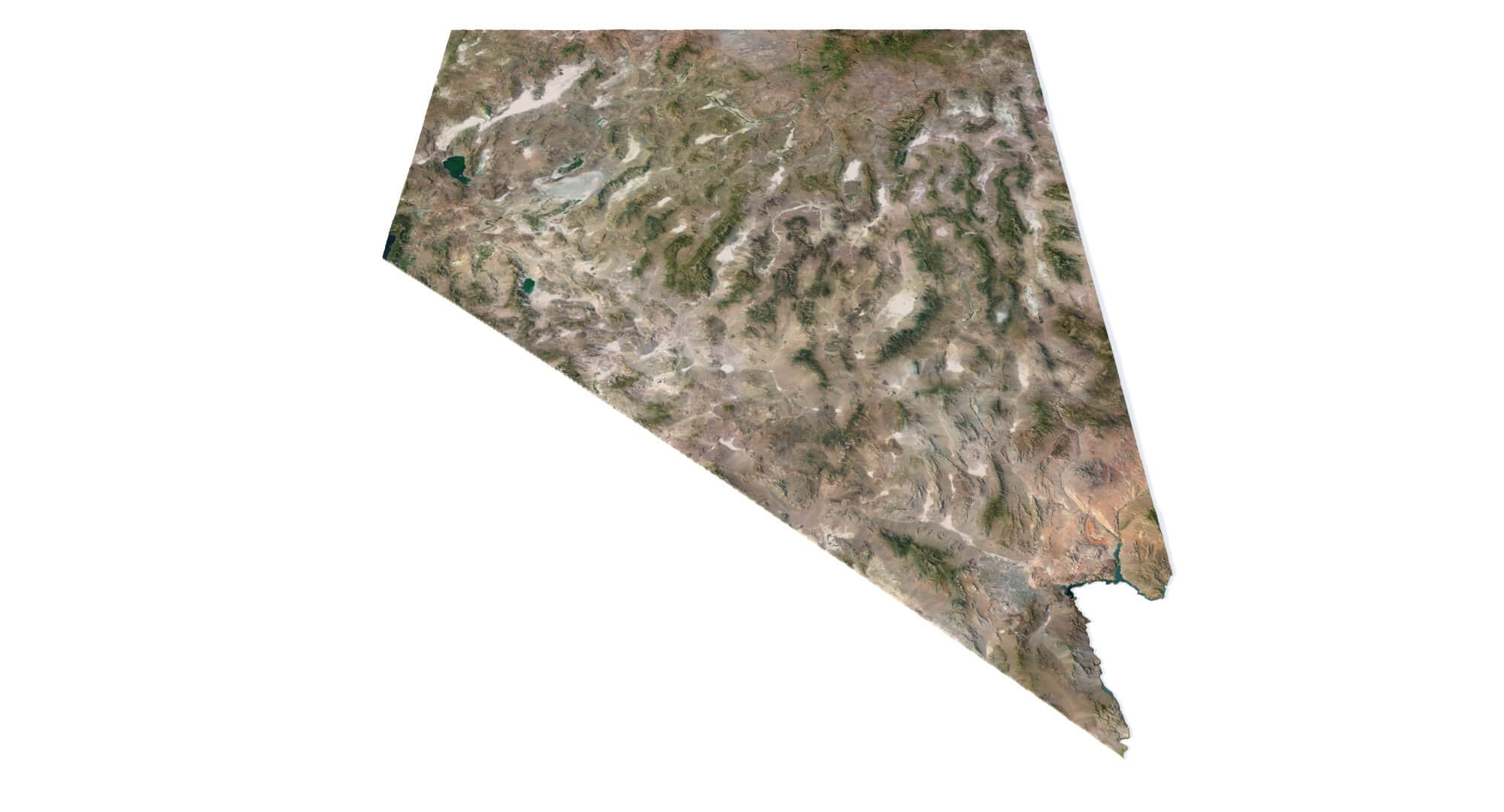 Nevada State Terrain 3D Map by Shustrik