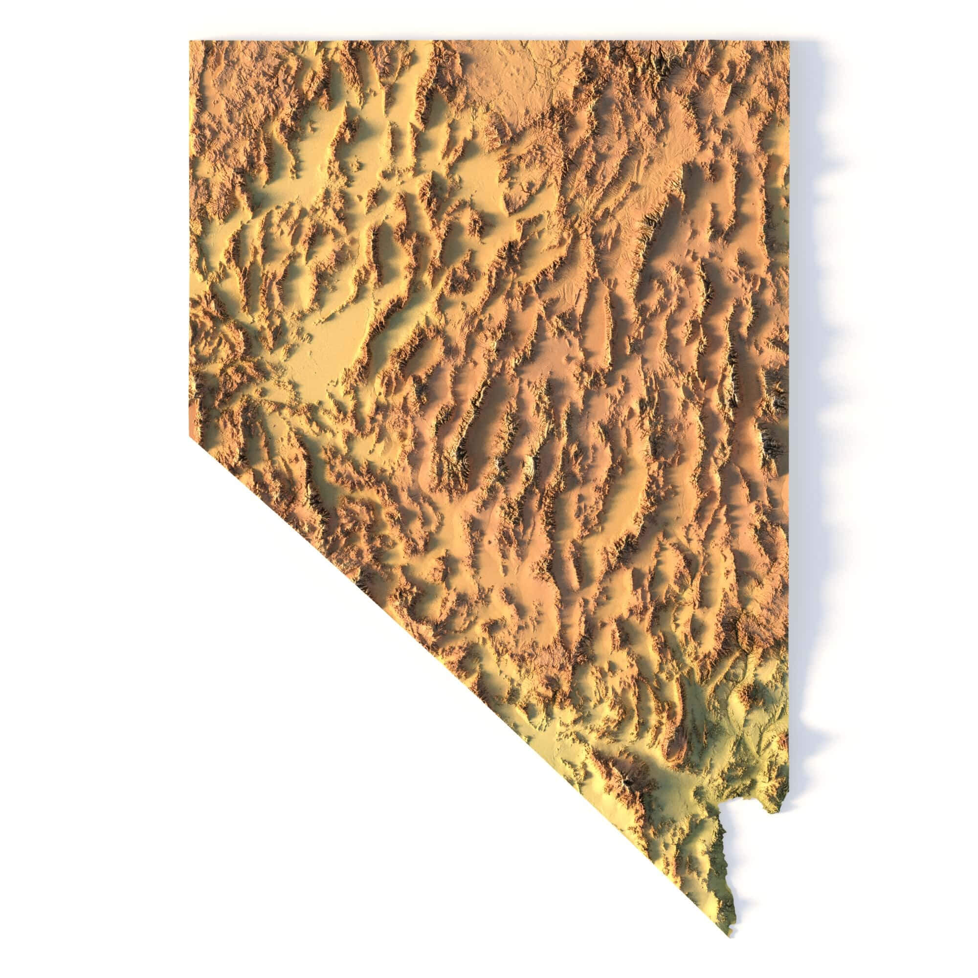 Nevada Topographic Map Stl Model by Shustrik