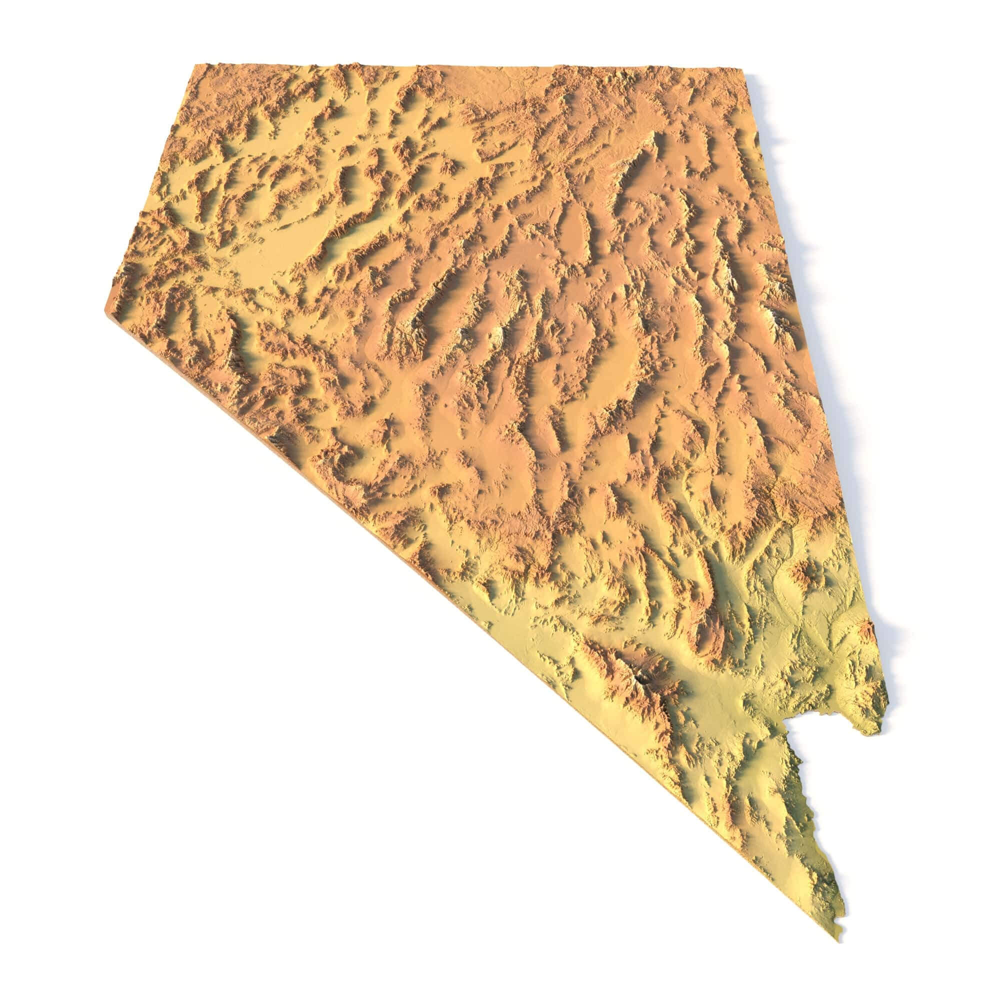 Nevada Topographic Map Stl Model by Shustrik