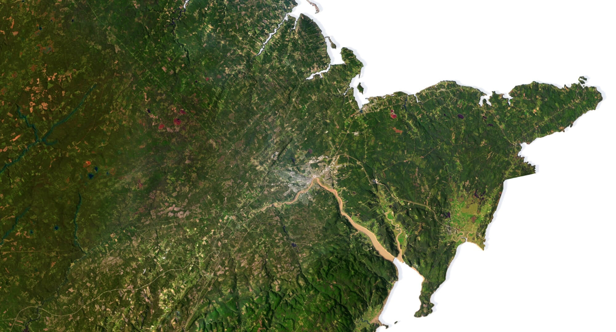 New Brunswik Terrain 3D Map by Shustrik