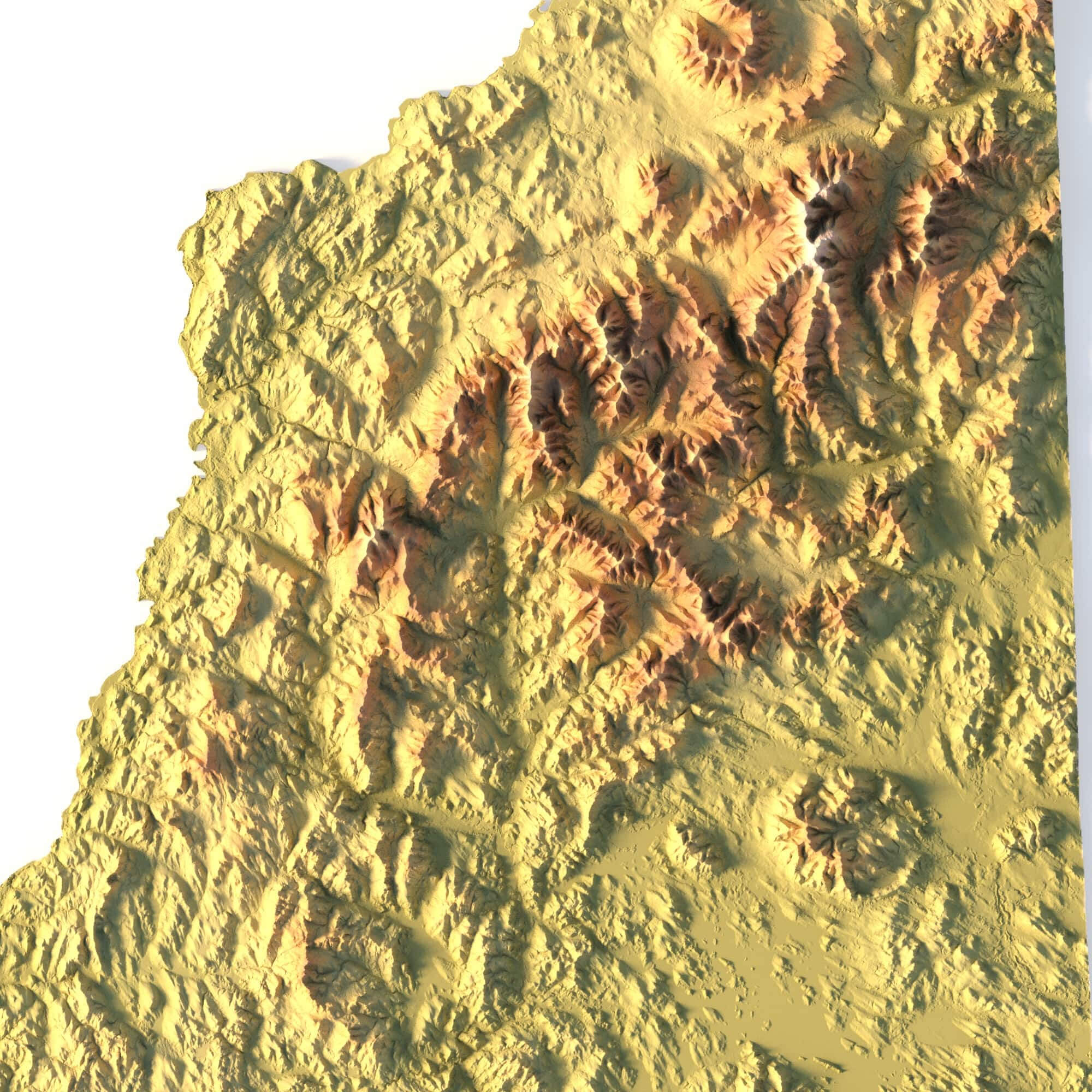 New Hampshire Topographic Map Stl Model by Shustrik