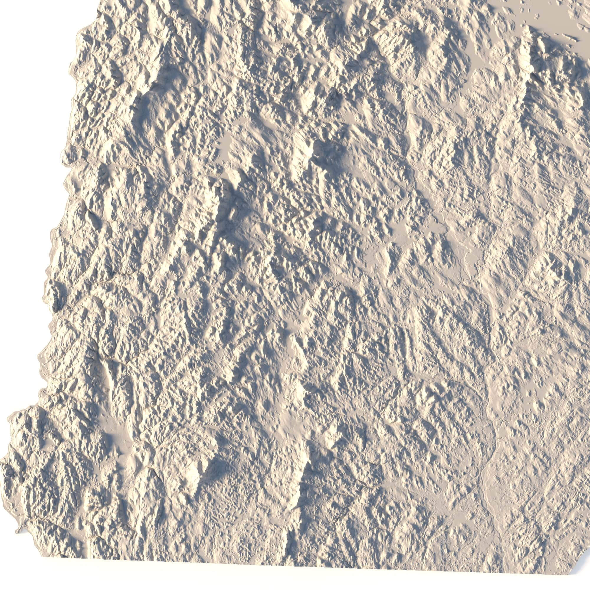 New Hampshire Topographic Map Stl Model by Shustrik