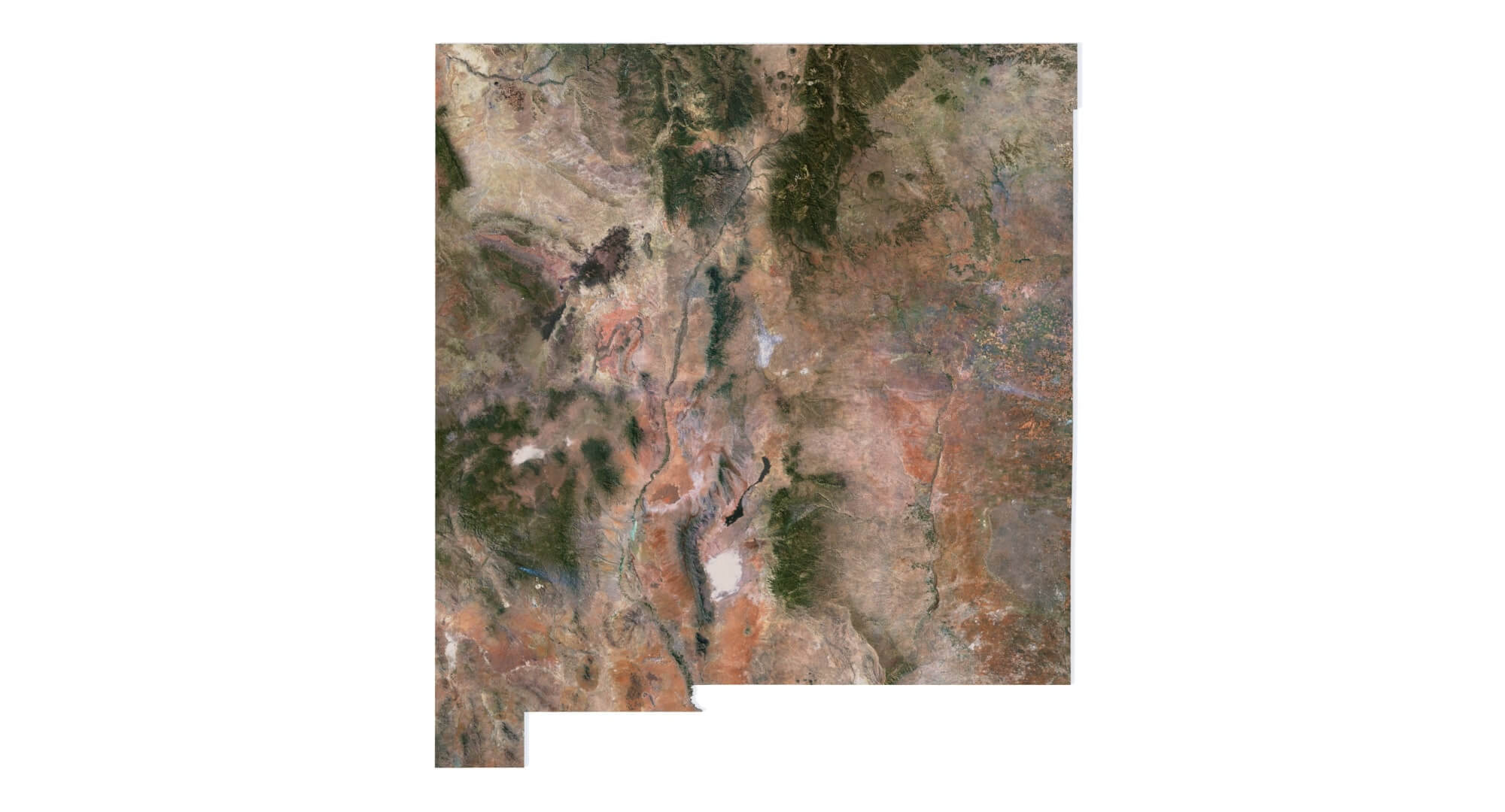 New Mexico State Terrain 3D Map by Shustrik