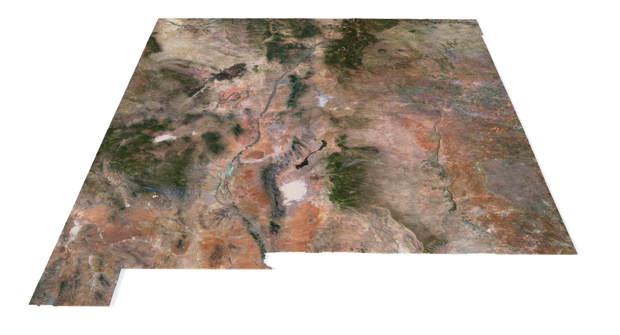 New Mexico State Terrain 3D Map by Shustrik