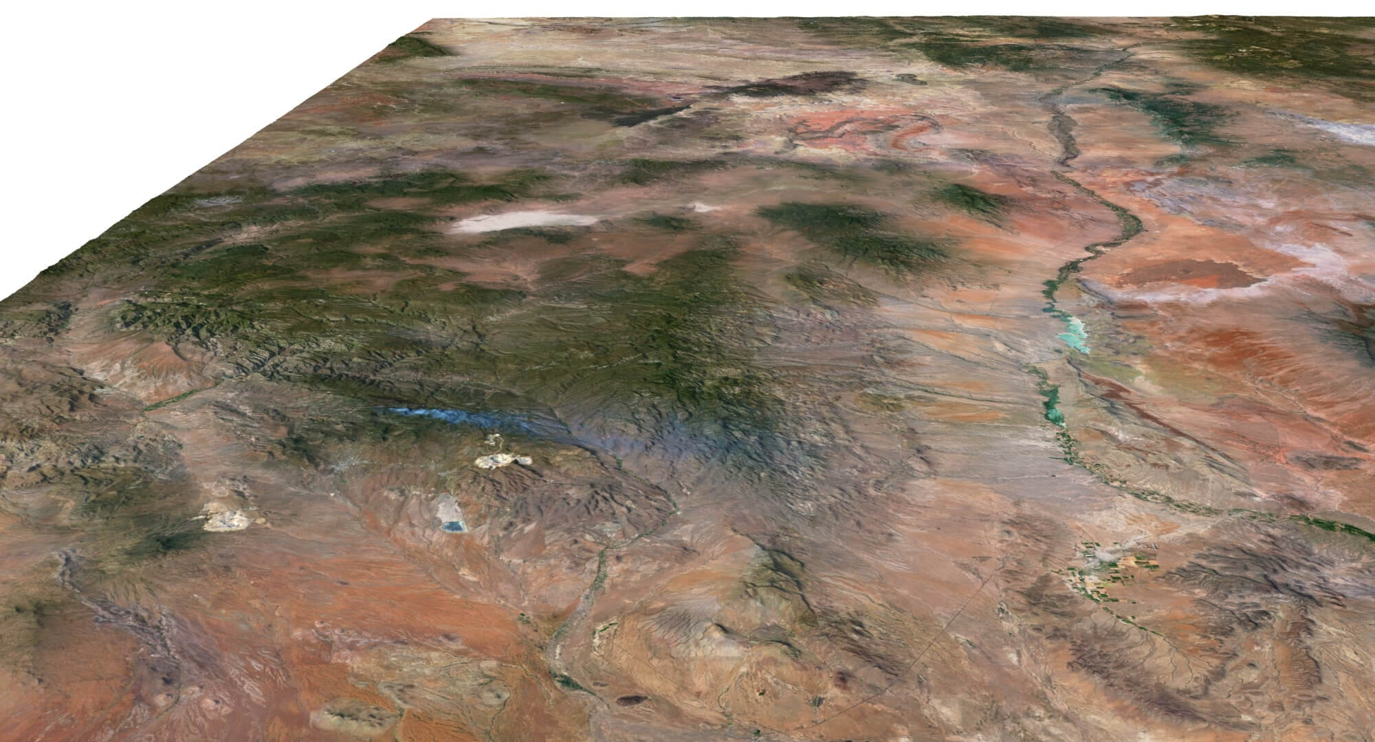 New Mexico State Terrain 3D Map by Shustrik