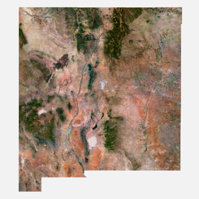 New Mexico State Terrain 3D Map by Shustrik