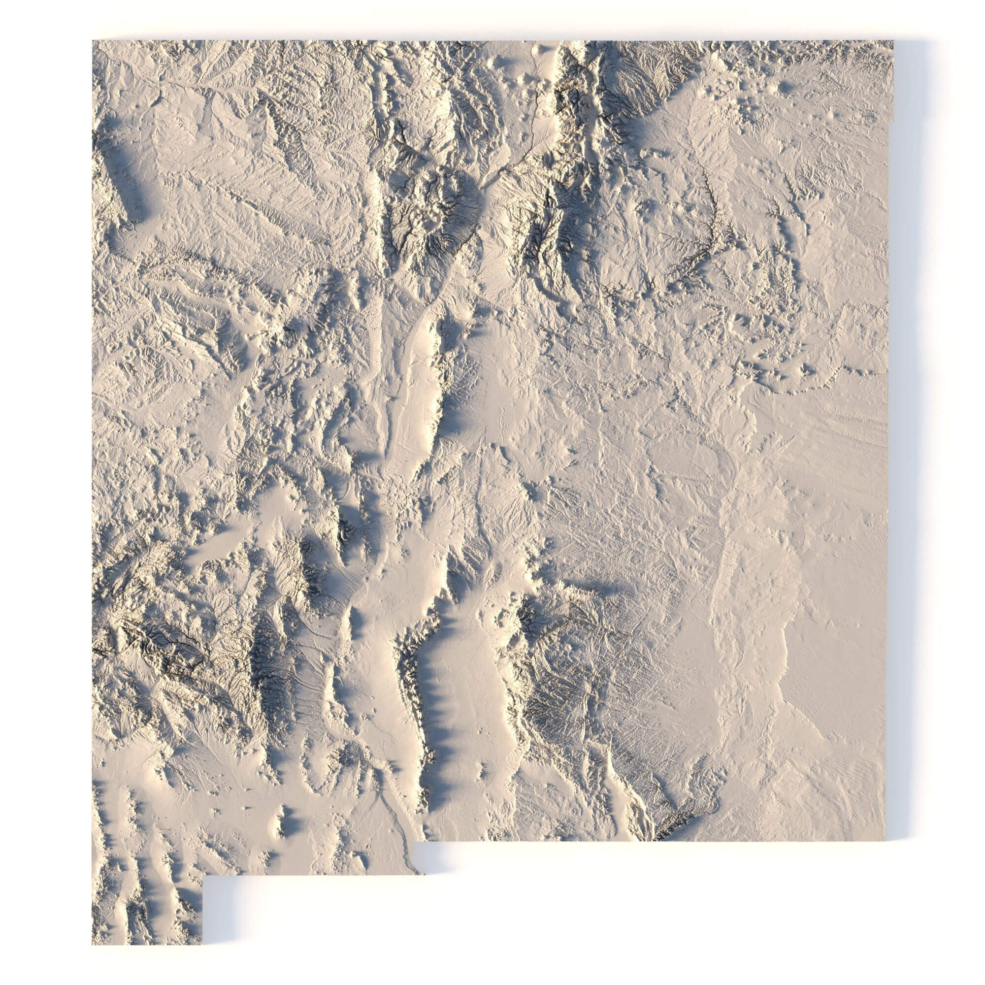 New Mexico Topographic Map Stl Model by Shustrik