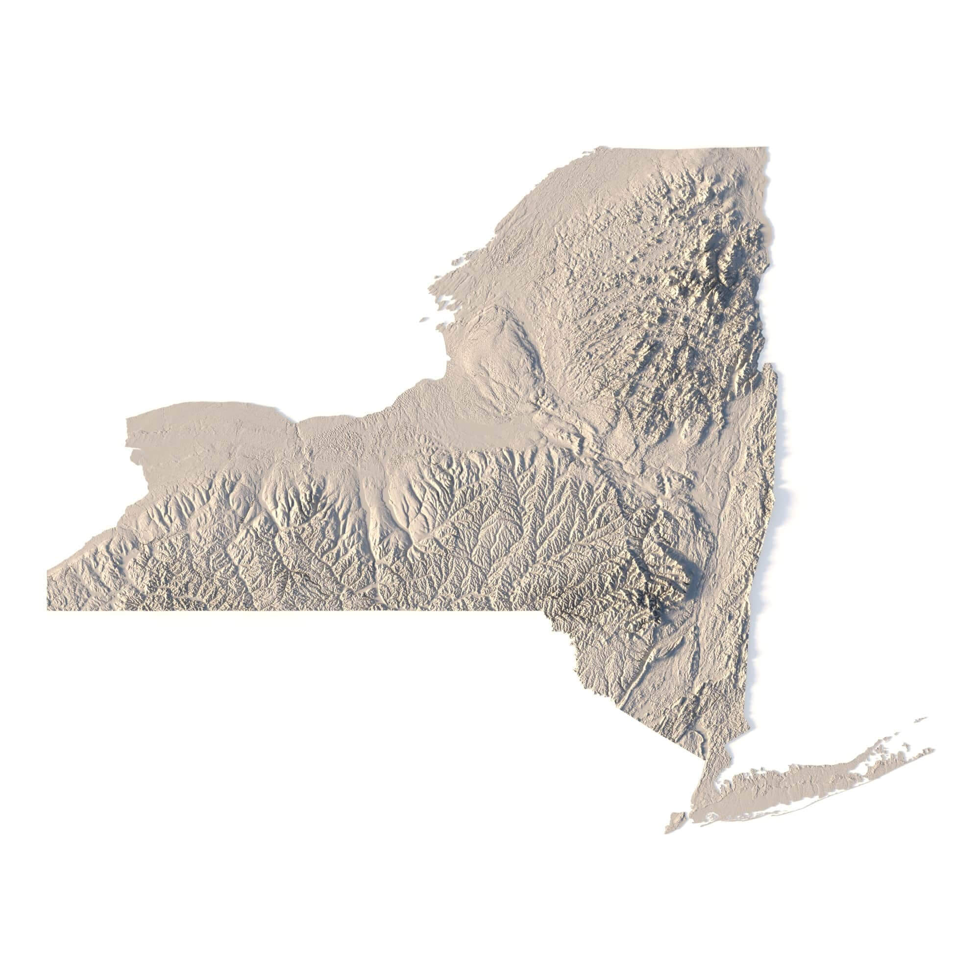 New York Topographic Map Stl Model by Shustrik