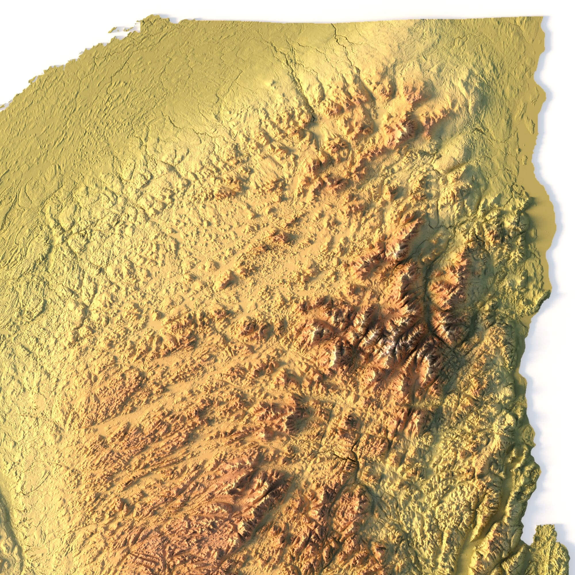 New York Topographic Map Stl Model by Shustrik