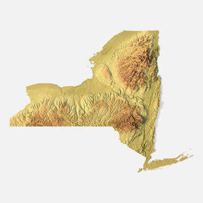 New York Topographic Map Stl Model by Shustrik