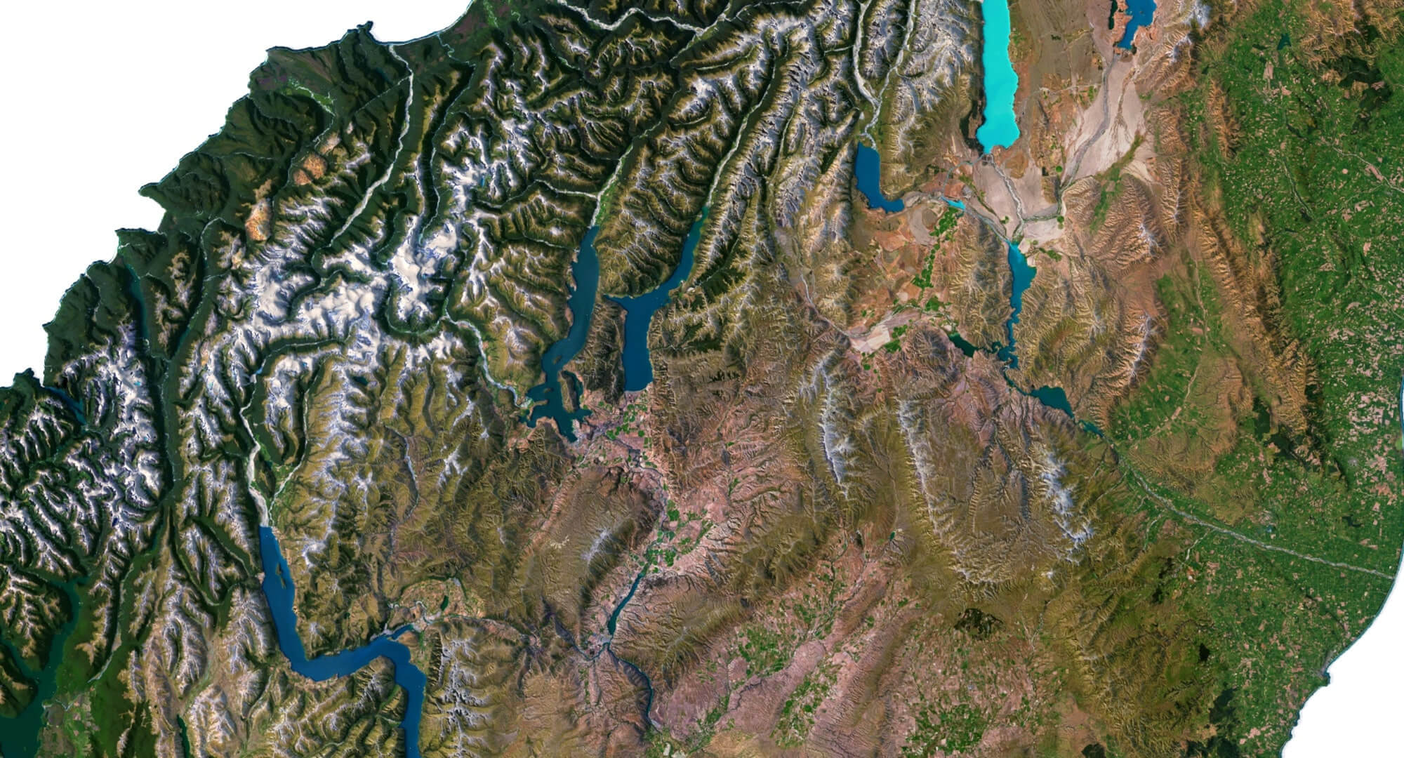 New Zealand Terrain 3D Map by Shustrik