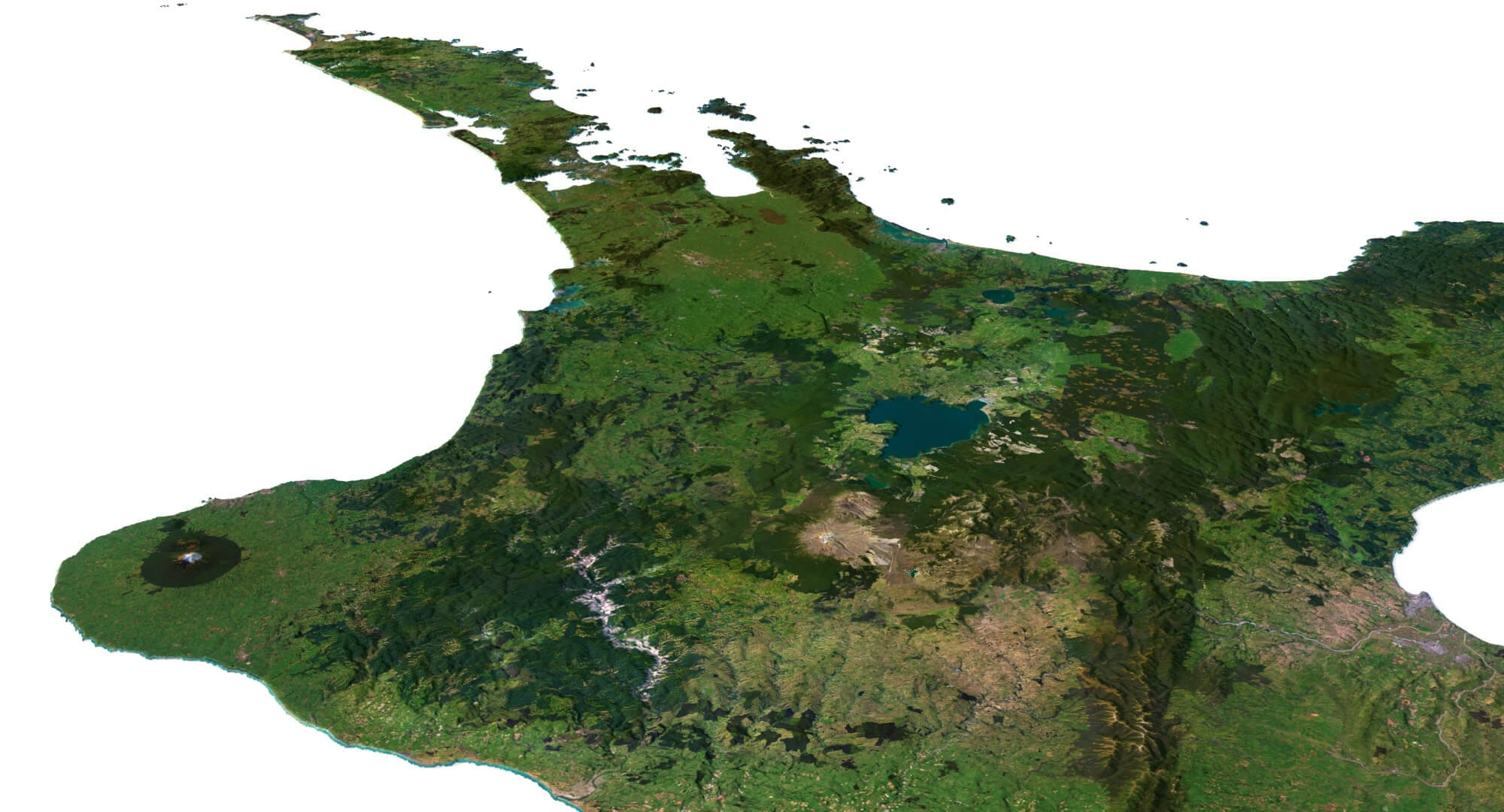 New Zealand Terrain 3D Map by Shustrik